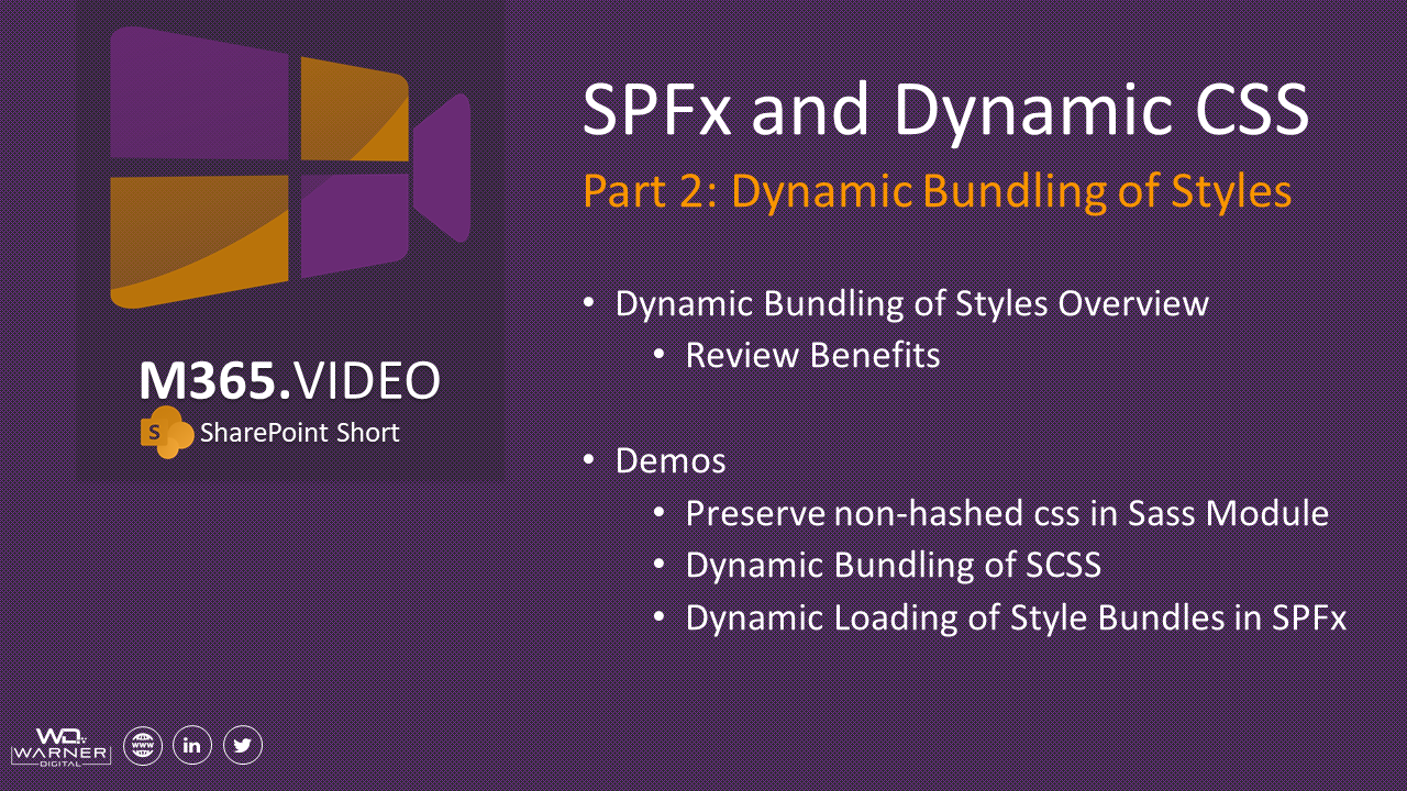 Sharepoint Framework And Dynamic Css Styles Part 2 Dynamic Bundling Of Styles Warner