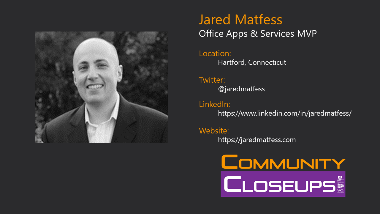 Community Closeups - Jared Matfess - Warner Digital - David Warner II