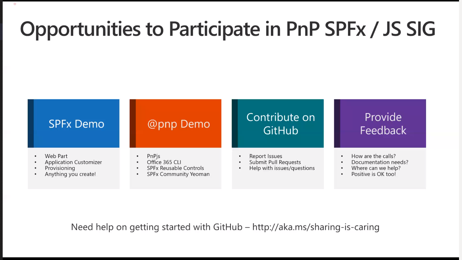 SharePoint PnP Dev SPFx JS SIG Call – June 4th, 2020 – Screenshot Summary - Warner Digital ...