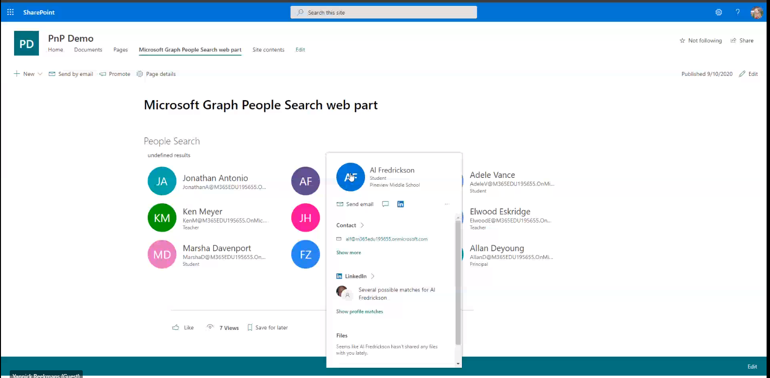 SharePoint PnP Dev SPFx JS SIG Call – September 10th, 2020 – Screenshot ...