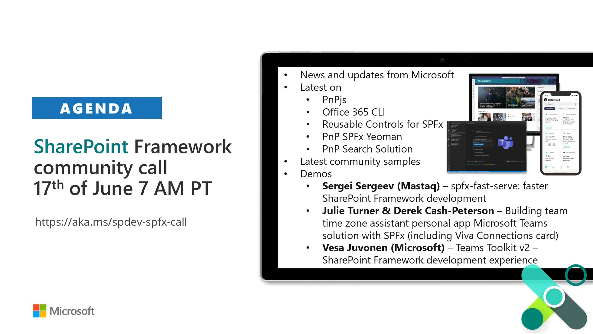 SharePoint PnP Dev SPFx JS SIG Call – June 17th, 2021 – Screenshot ...