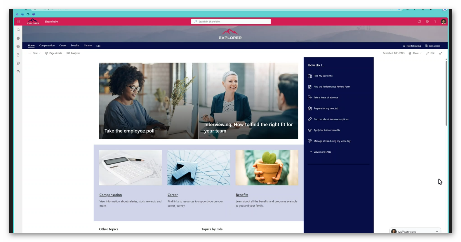 SharePoint PnP Viva Connections & SPFx JS SIG Call – September 21st, 2023 – Screenshot Summary ...
